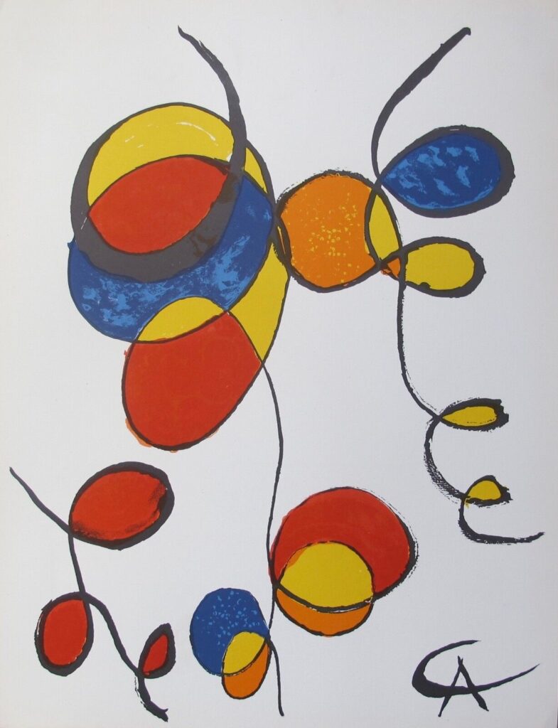 ALEXANDER CALDER Bicentennial 1976 Braniff Flying Colors Facsimile ...