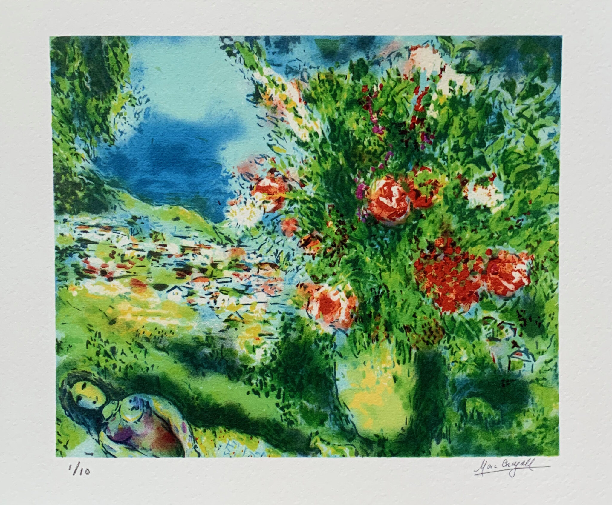 Marc Chagall PAYSAGE Limited Edition Facsimile Signed Giclee 8" x 10 ...