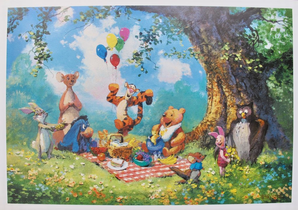 JAMES COLEMAN SPLENDIFEROUS PICNIC Lithograph Winnie the Pooh Tigger ...