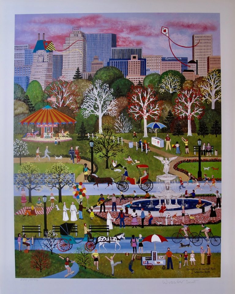Jane Wooster Scott SPRINGTIME IN CENTRAL PARK Hand Signed Limited ...