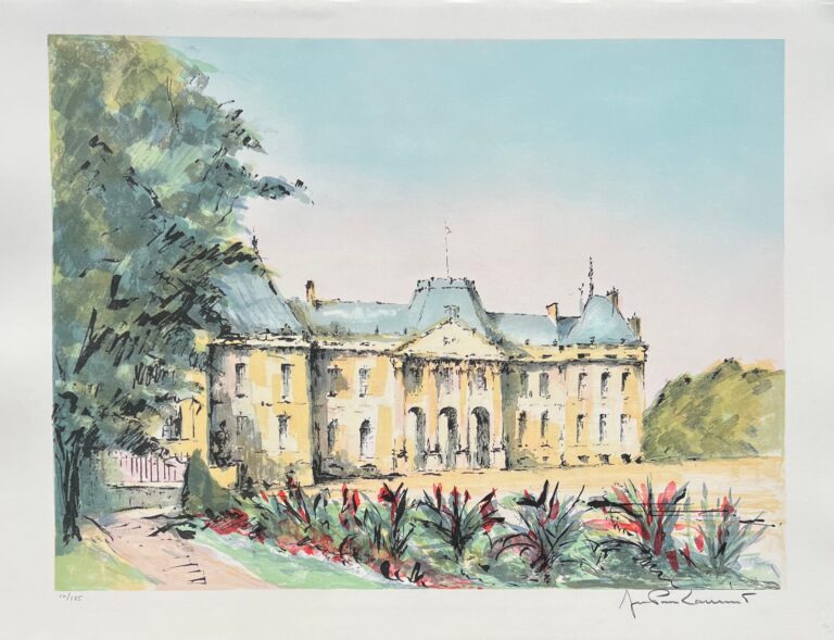 Jean Pierre Laurent CHATEU LEUNVILLE Hand Signed Lithograph French Art ...