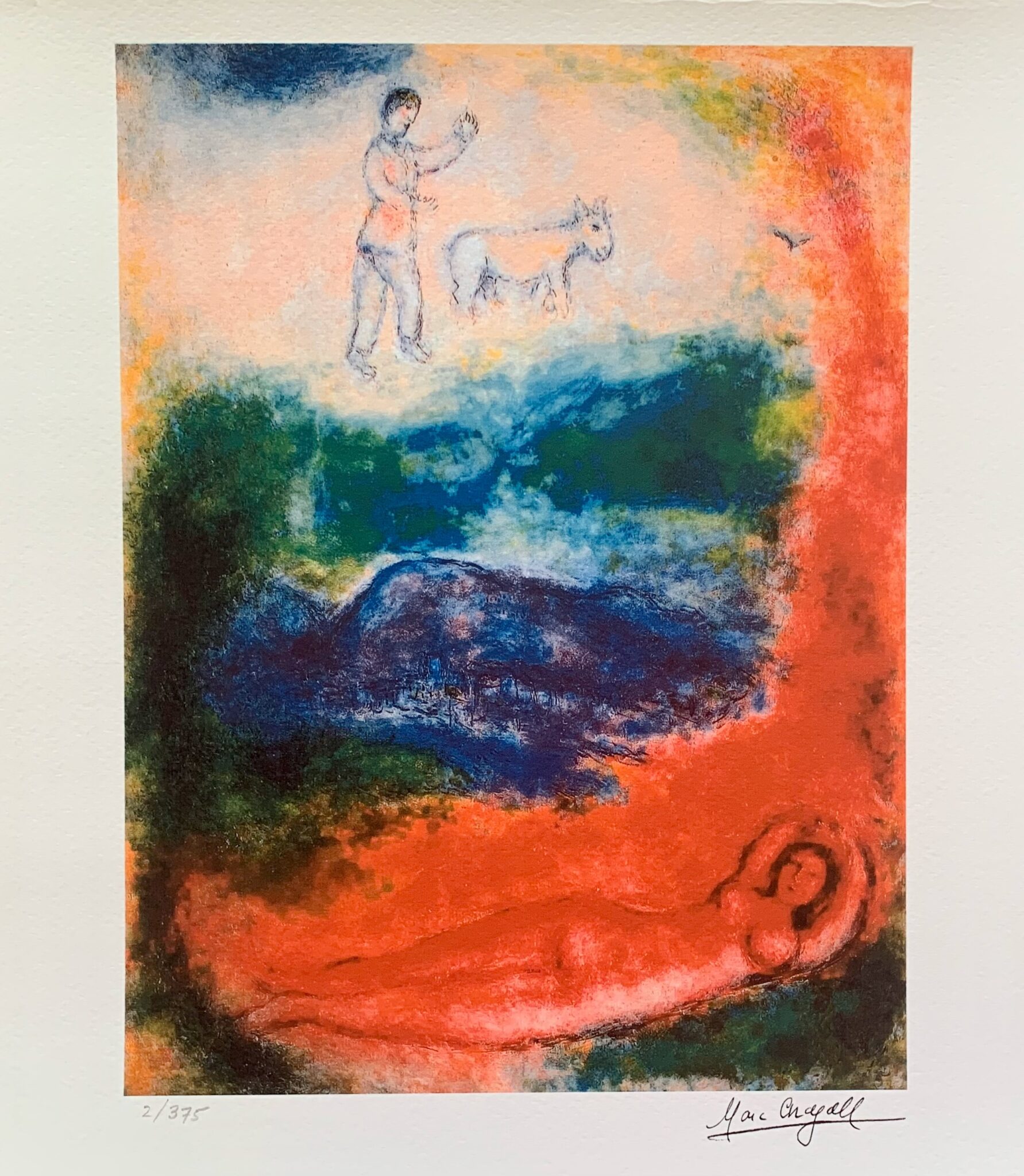 Marc Chagall LE REVE Limited Edition Facsimile Signed Giclee 12" x 11 ...