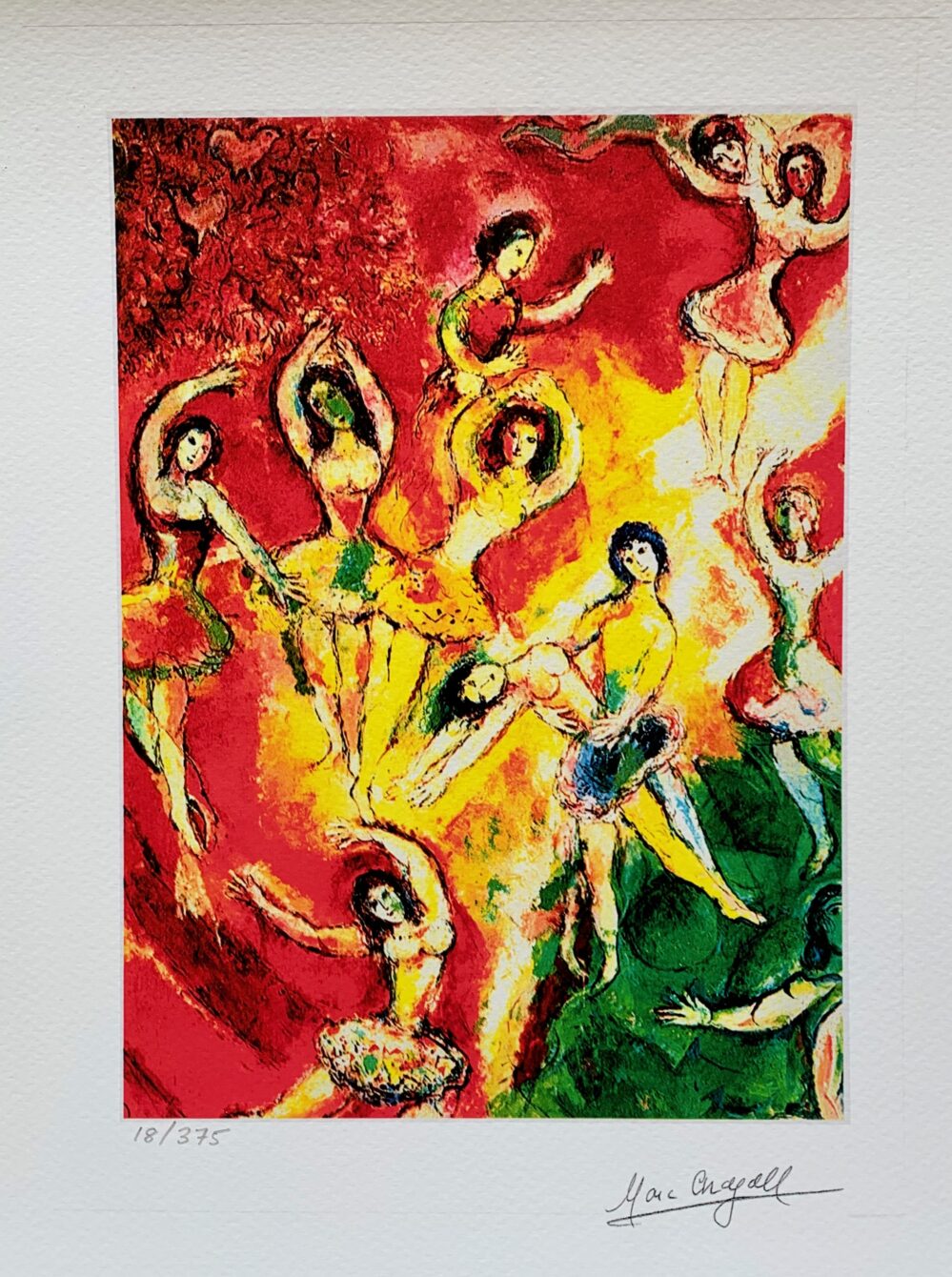 Marc Chagall Firebird Limited Edition Facsimile Signed Giclee 12 X 11