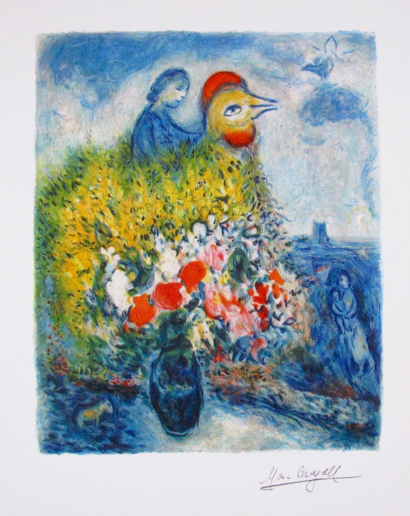 Marc Chagall FIREBIRD Limited Edition Facsimile Signed Giclee 12" x 11 ...