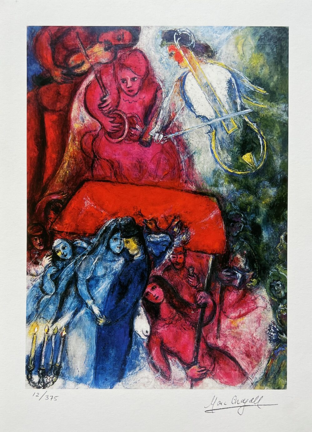 Marc Chagall The Wedding Limited Edition Facsimile Signed Small Giclee