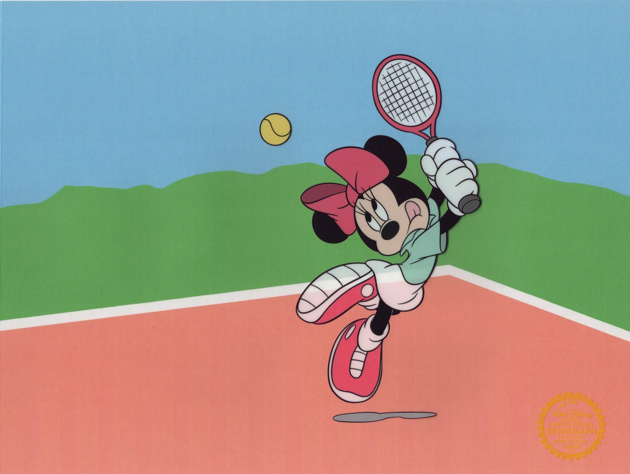 DISNEY MINNIE MOUSE TENNIS Sericel Animation Art Cel - Forgotten Treasurez®