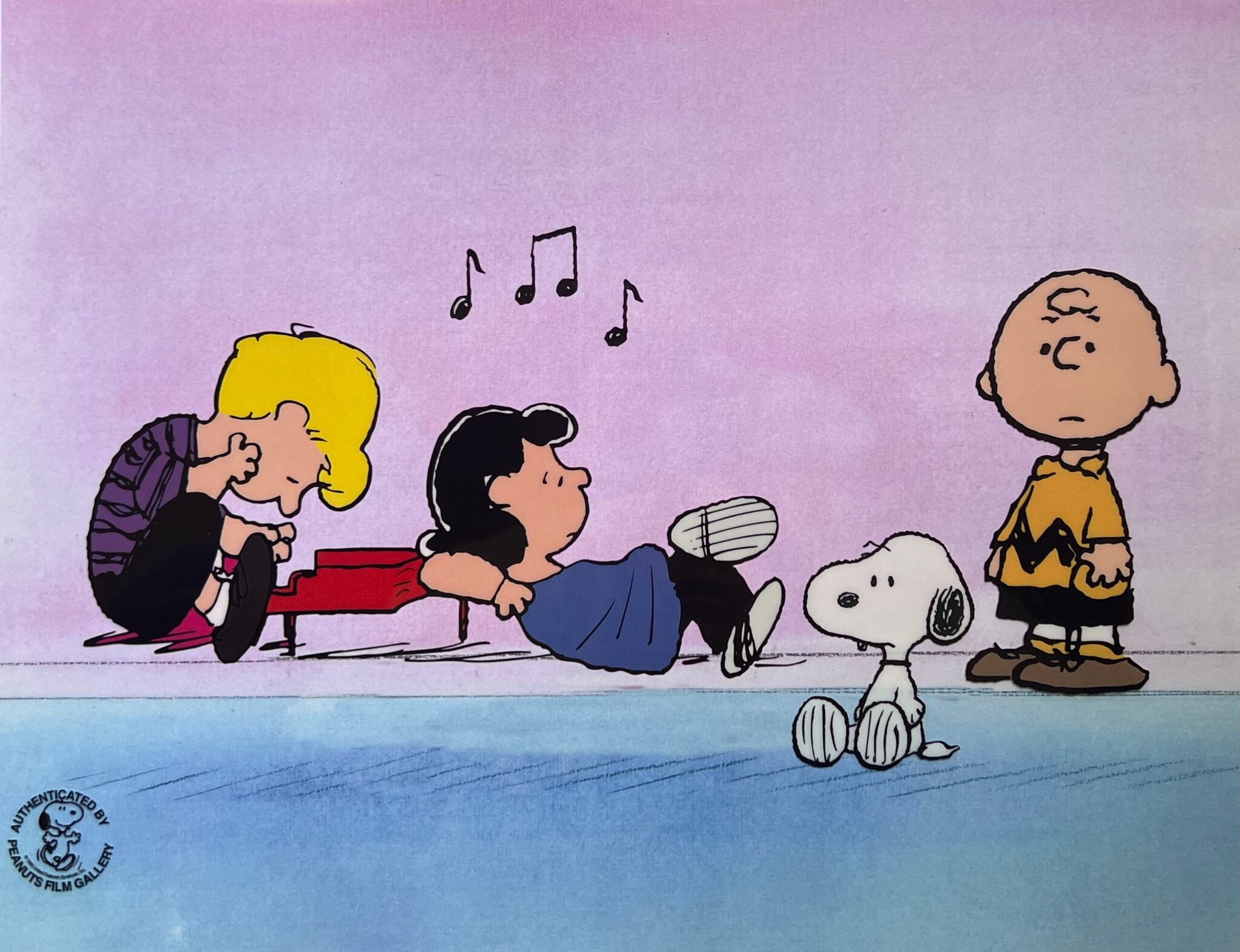 PEANUTS Sericel Animation Art Lucy Snoopy Charlie Brown Schroeder ...