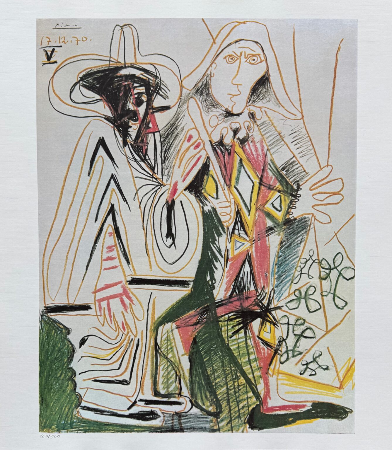 Pablo Picasso 1972 Facsimile Signed Limited Edition Lithograph CLOWN ...