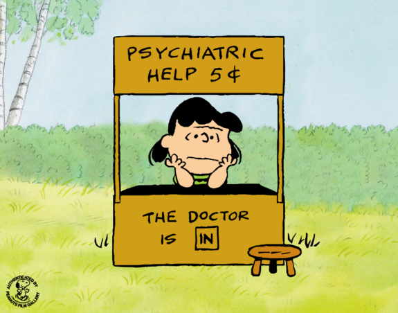PEANUTS Sericel Animation Art Lucy Psychiatric Doctor - Forgotten ...