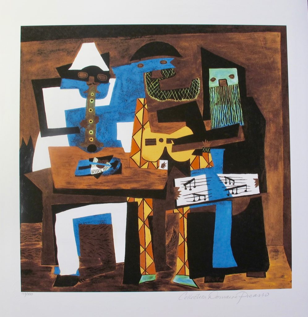 #13 THREE MUSICIANS Pablo Picasso Estate Signed Giclee - Forgotten ...