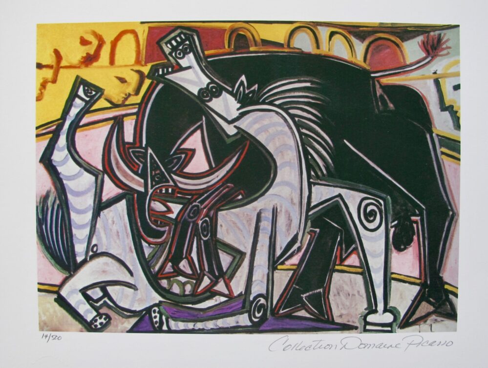 #61 THE BULLFIGHT Pablo Picasso Estate Signed Giclee - Forgotten Treasurez®