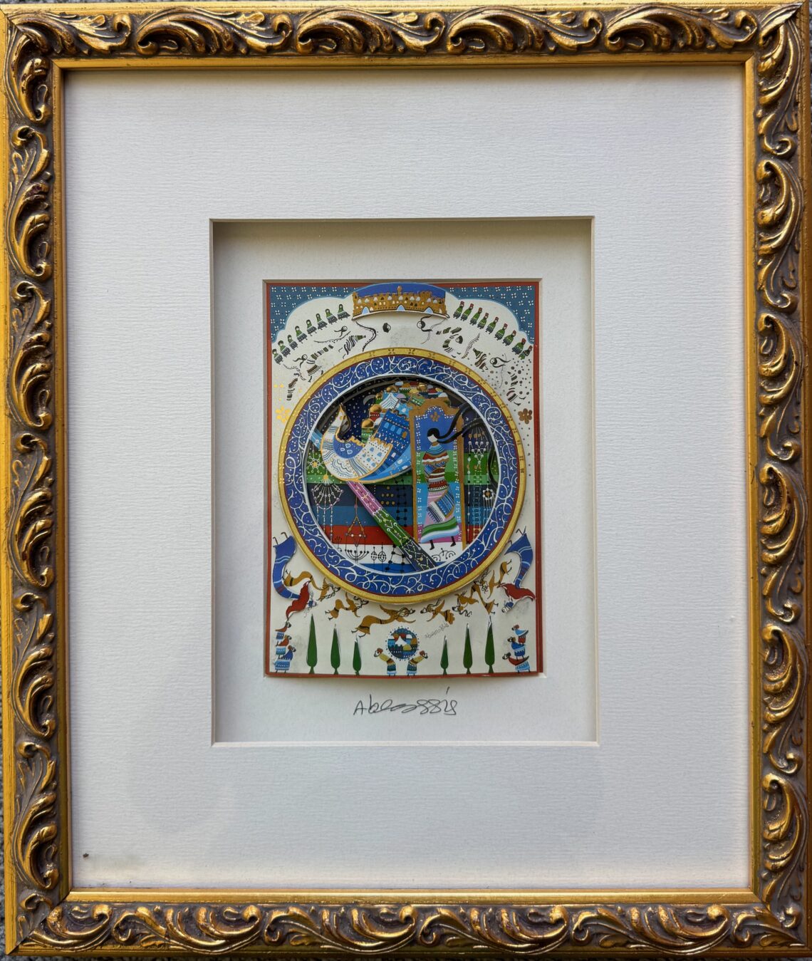Raphael Abecassis WOMAN OF VALOR Hand Signed 3-D Framed 6 Layer ...