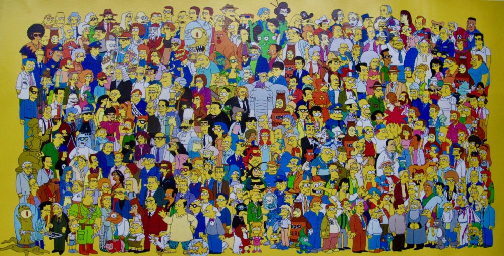 The SIMPSONS CAST Art Giclee on Canvas - Forgotten Treasurez®