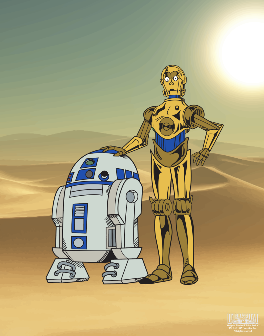 STAR WARS Droids R2-D2 and C-3PO Sericel Animation Art - Forgotten ...