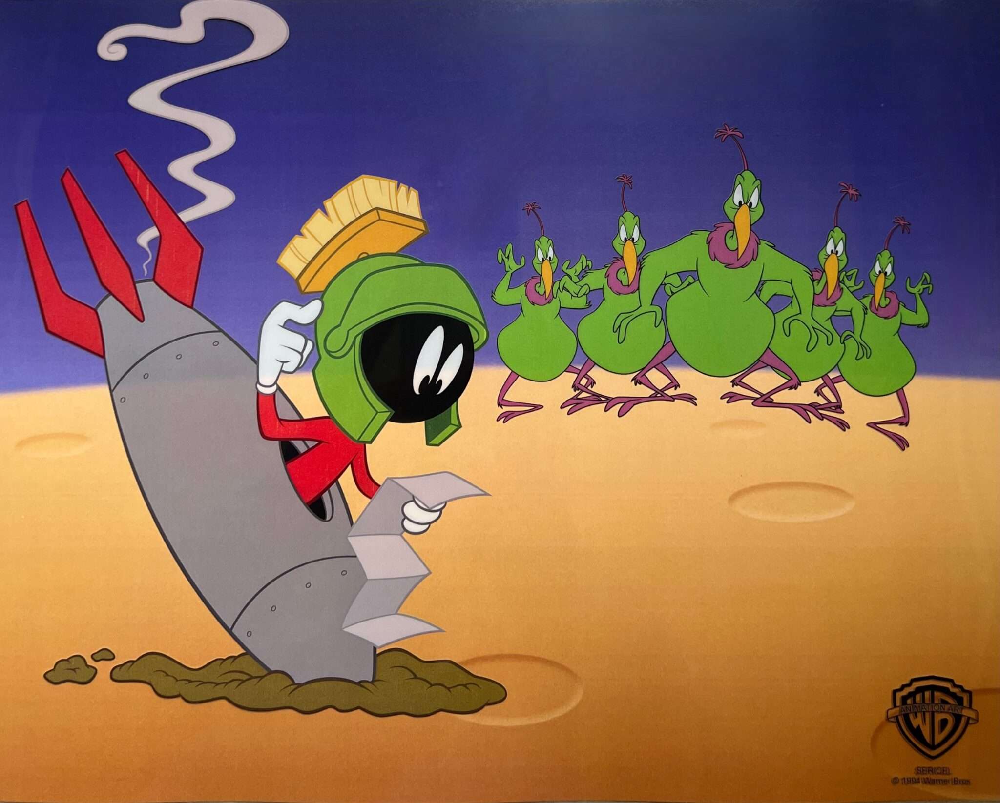 Warner Bros MARVIN THE MARTIAN Sericel Animation Art Cel - Forgotten ...