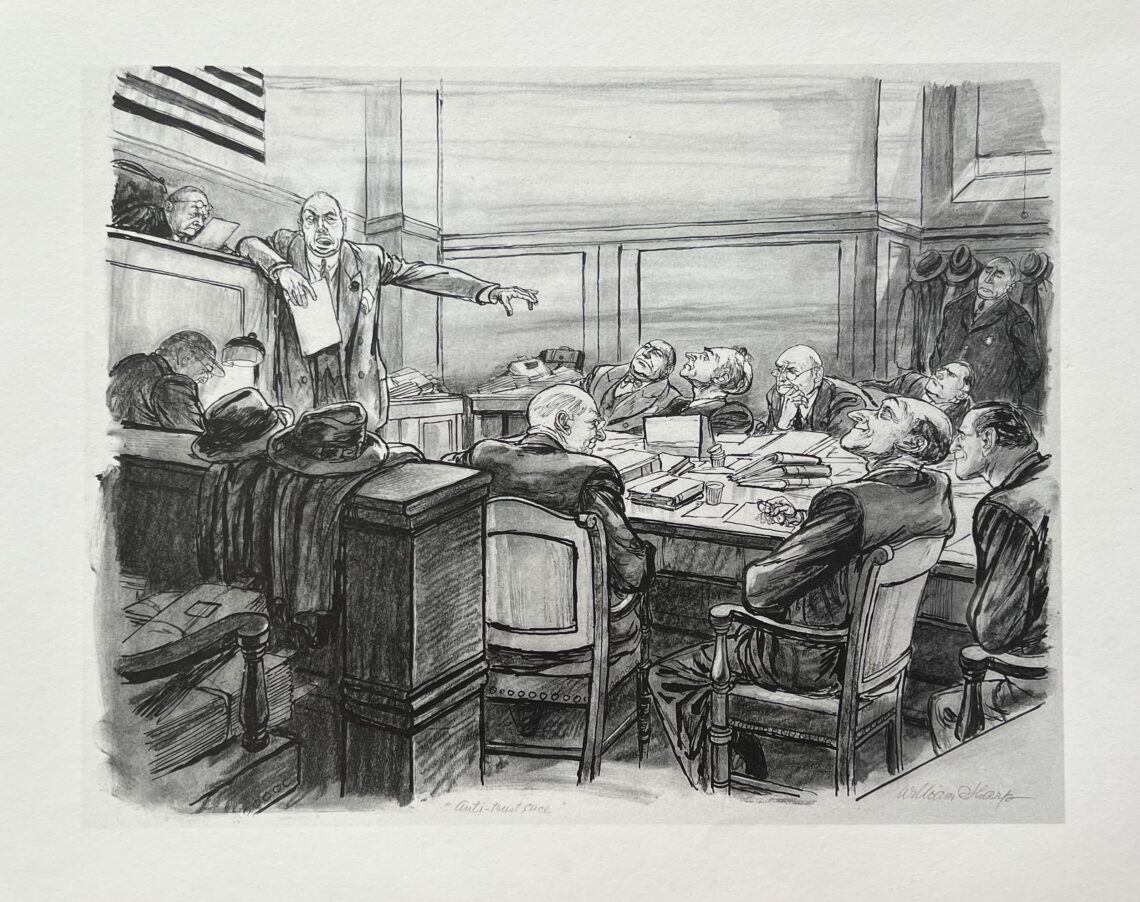 William Sharp ANTI-TRUST CASE Hand Signed Lithograph Lawyer Judge ...