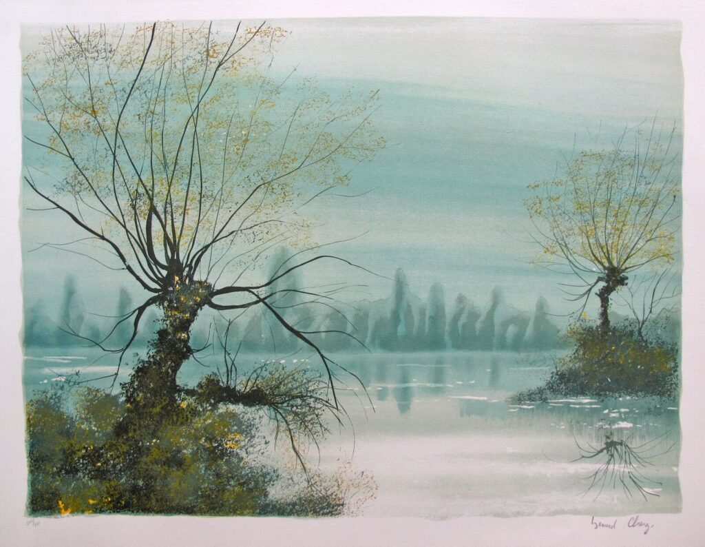 Bernard Charoy THE LAKE Hand Signed Limited Edition Lithograph ...