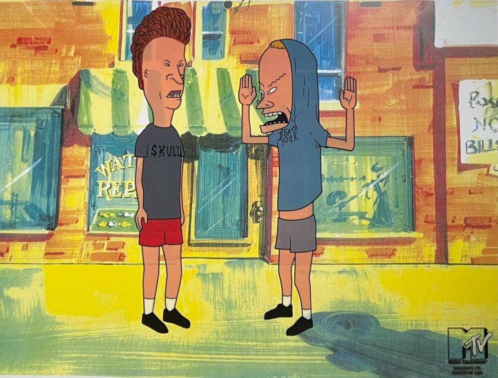 BEAVIS & BUTTHEAD Sericel The Great Cornholio MTV Sericel Animation Art ...